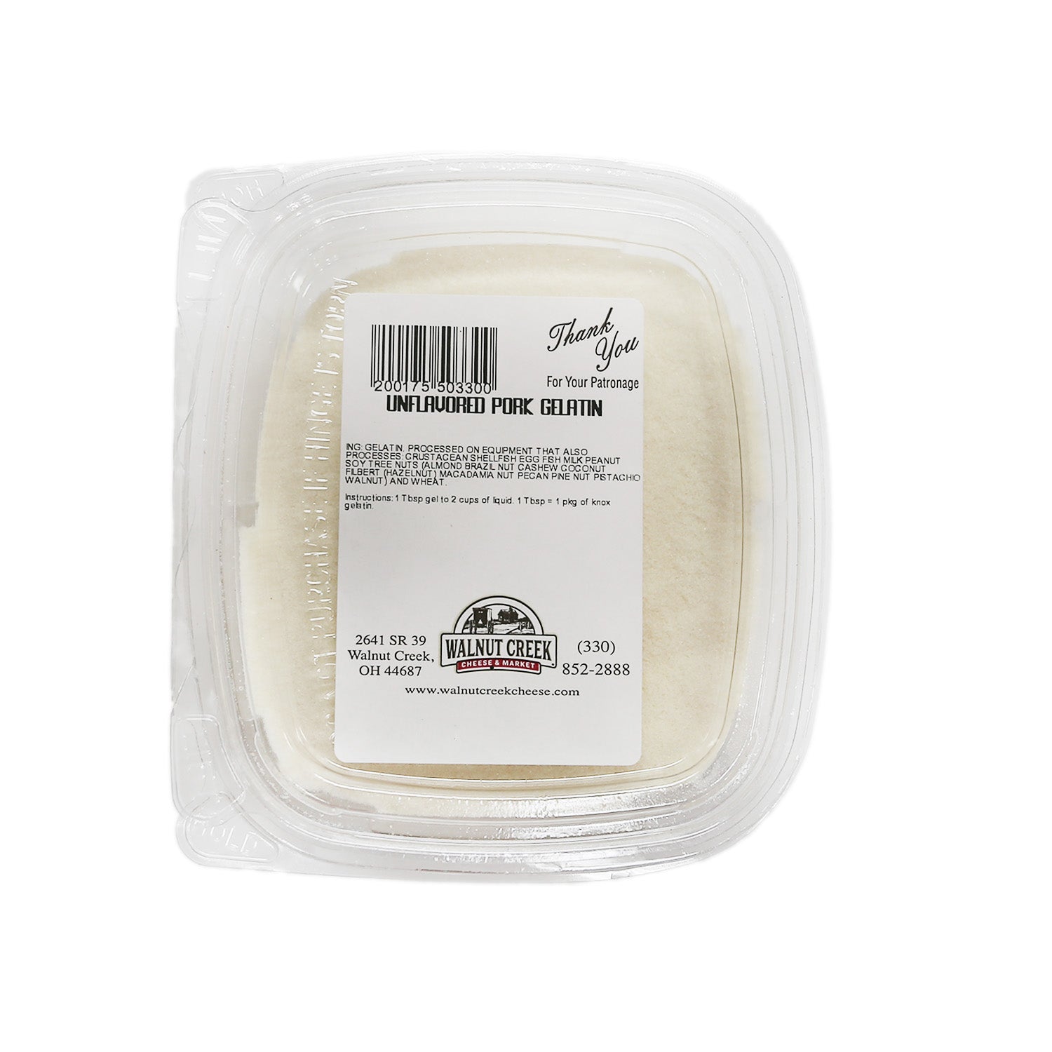 Gelatin - Unflavored Pork – Walnut Creek Cheese & Market
