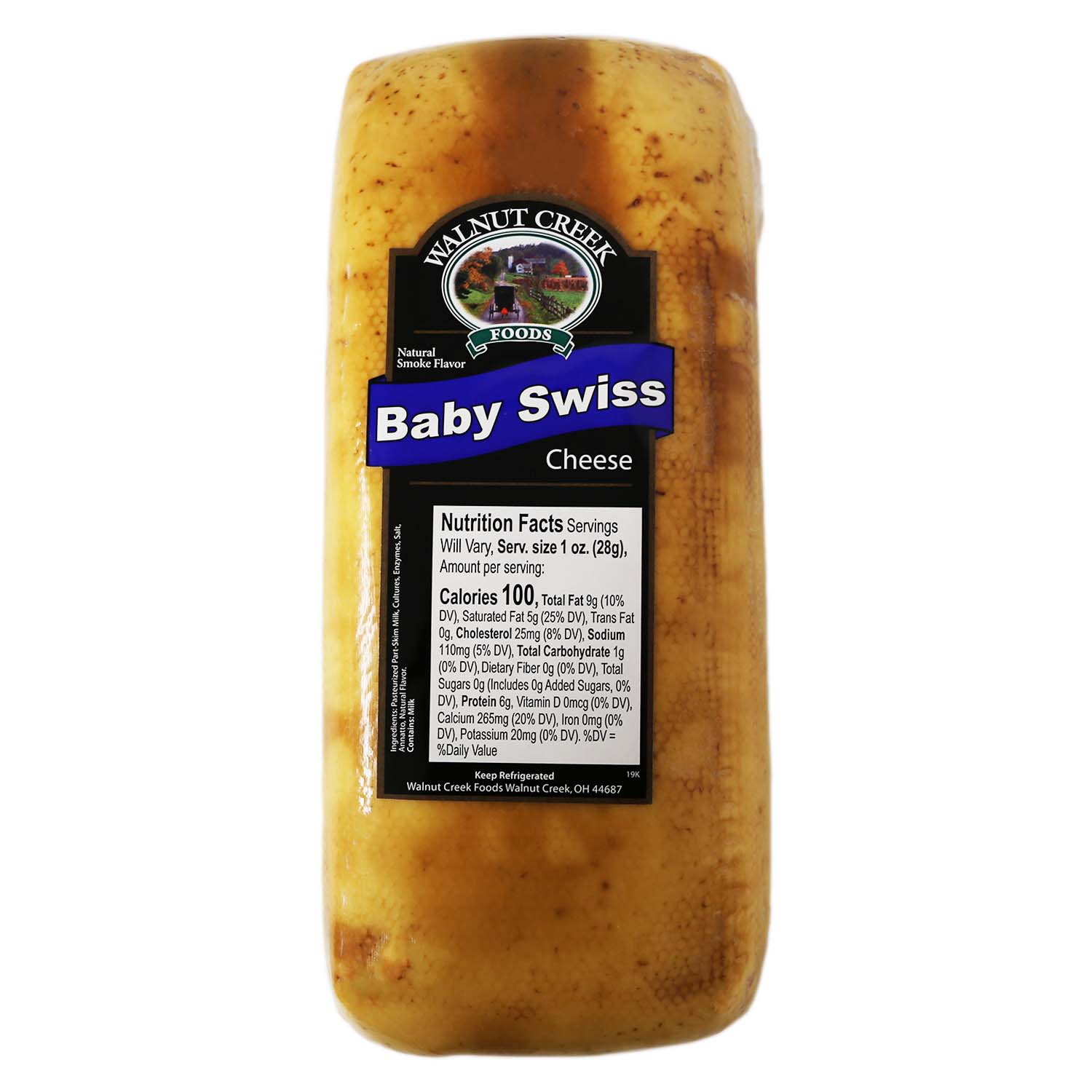 Smoked Baby Swiss Wedge – Walnut Creek Cheese & Market
