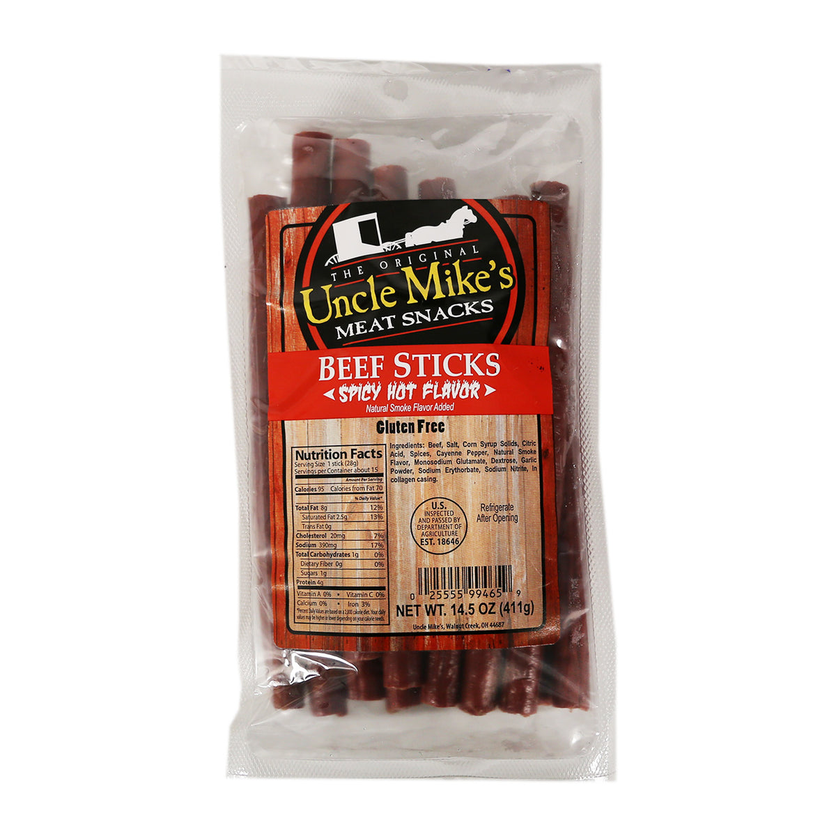 Spicy Hot Beef Sticks- UM – Walnut Creek Cheese & Market